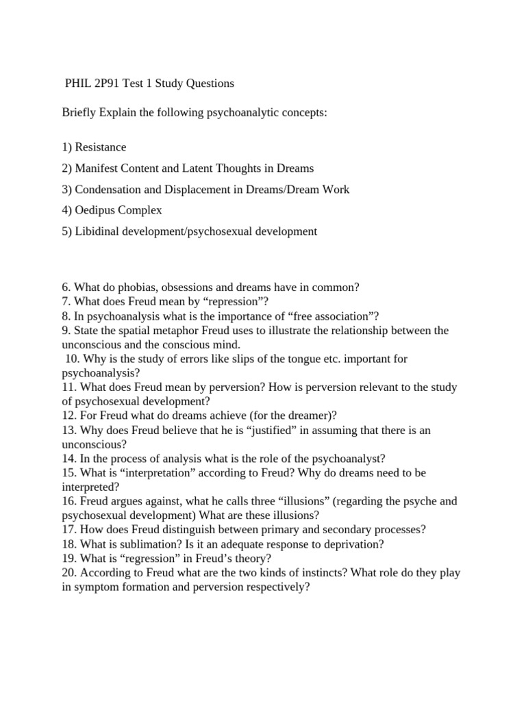 PHIL 2P91 Test 1 Study Questions | PDF