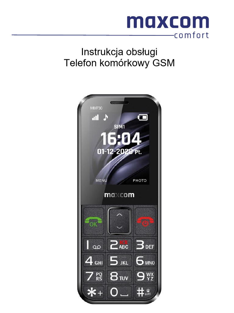 Instrukcja Obslugi Maxcom Mm730bb | PDF