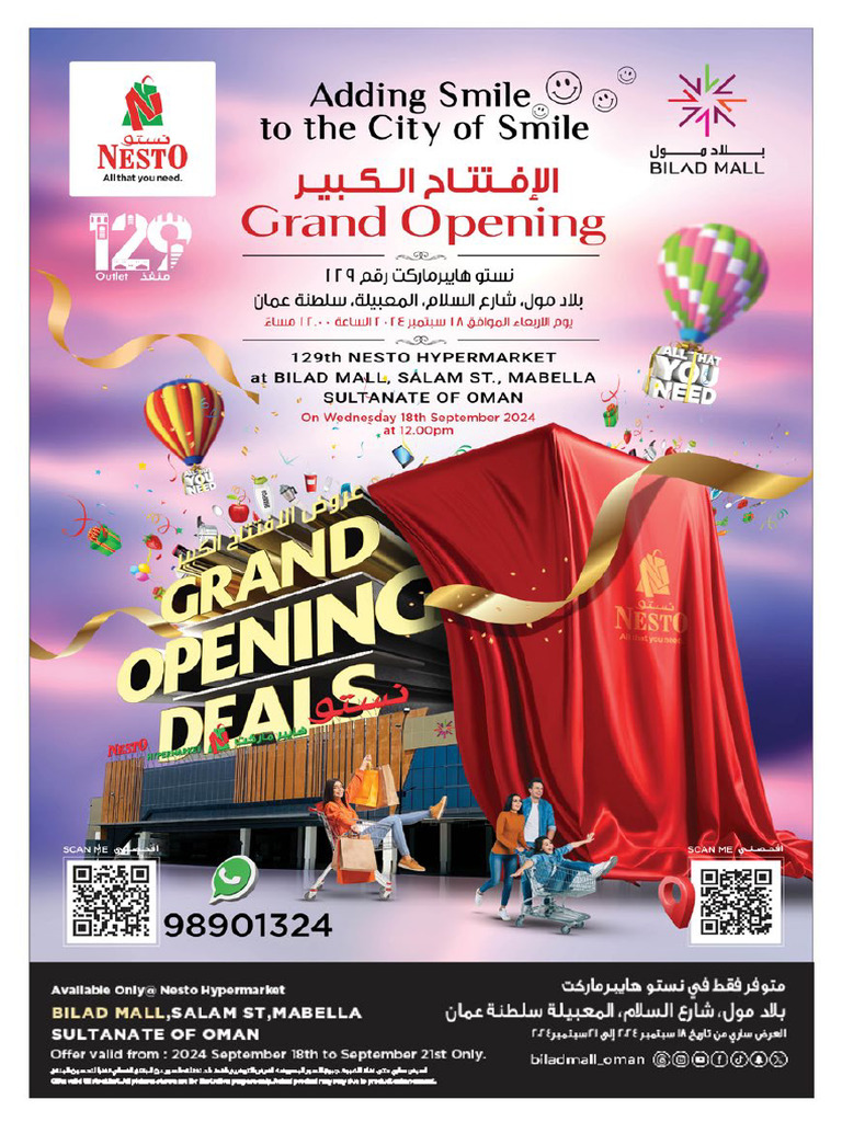 Nesto Bilad Mall Grand Opening Offers Valid September 18th To 21st 2024 ...