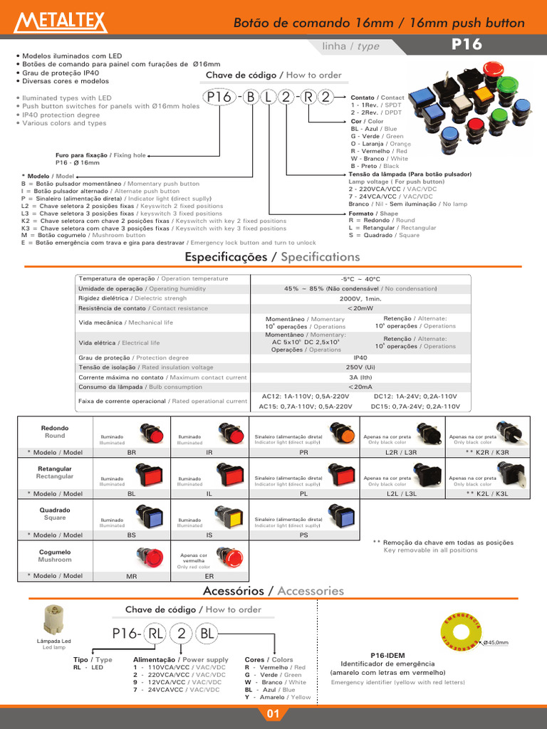 Metaltex Linha 16MM | PDF