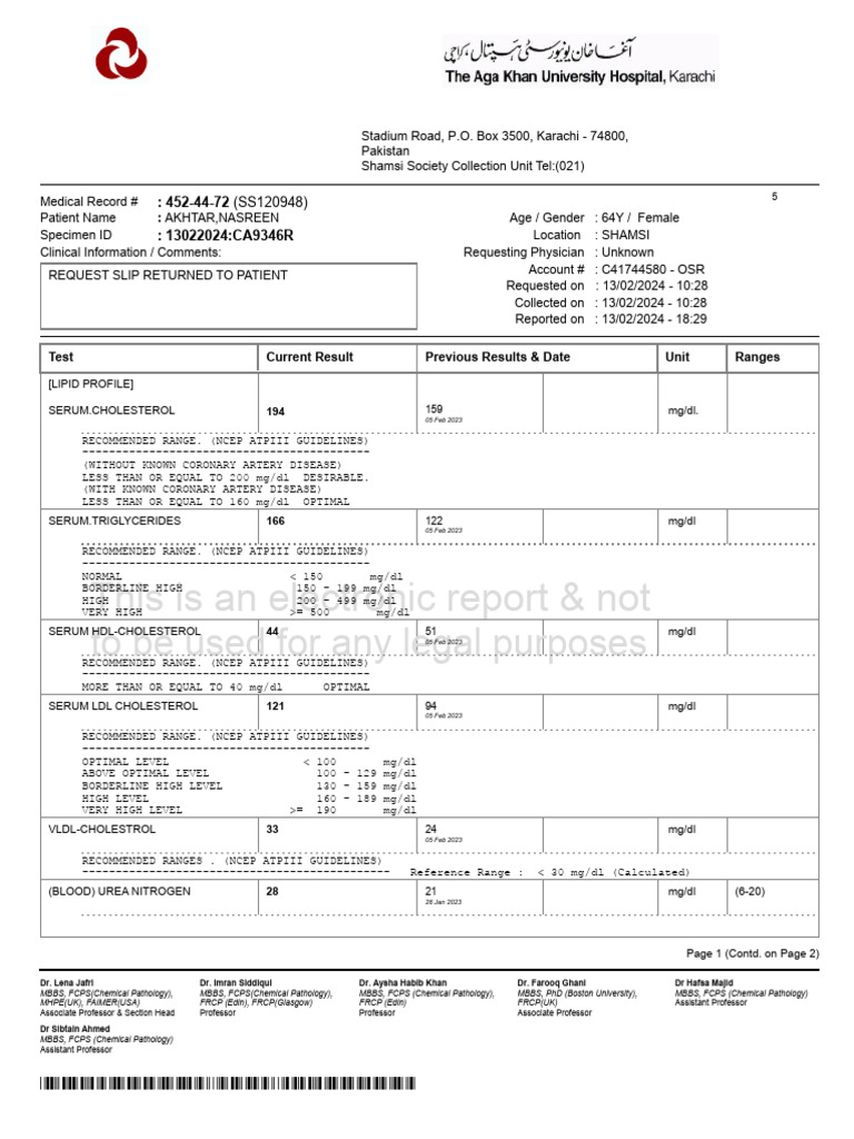 This Is An Electronic Report & Not: To Be Used For Any Legal Purposes | PDF