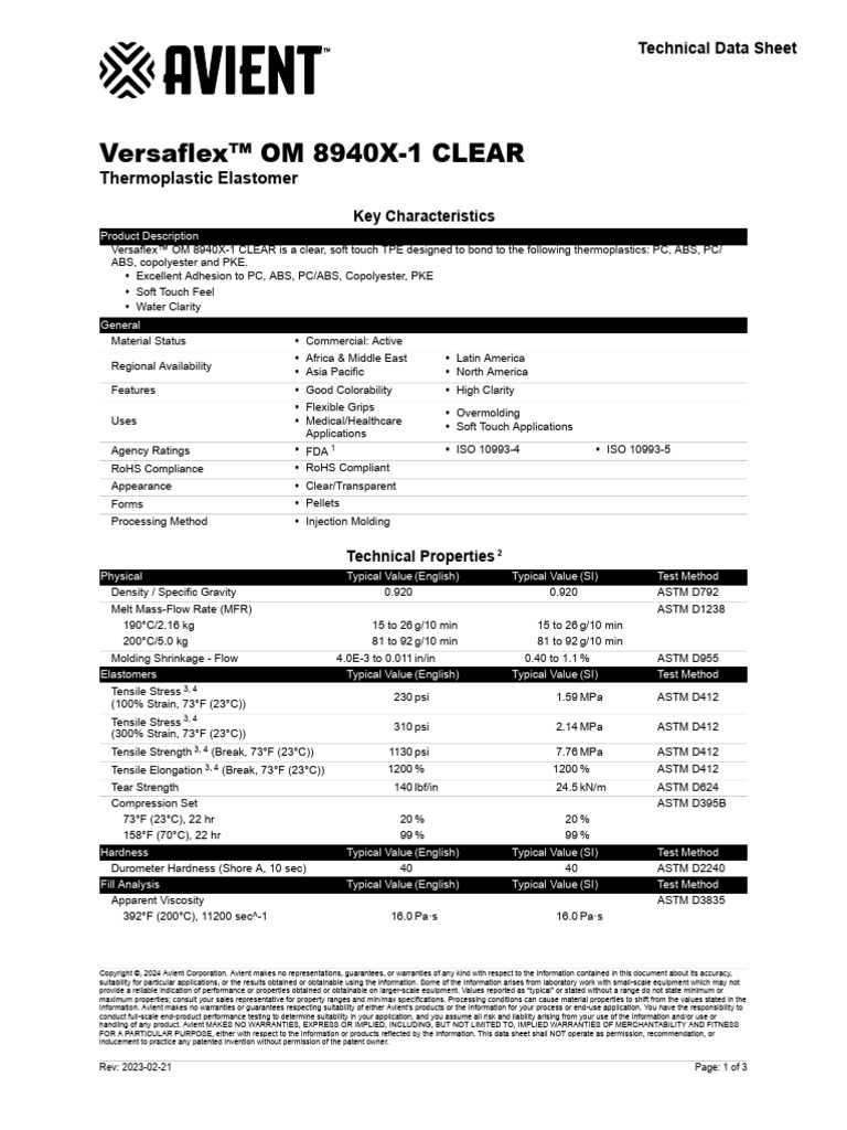 Versaflex OM8940X-1 | PDF