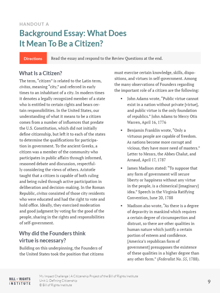 Pages From MIC 1 Defining Citizenship - Final | PDF | Citizenship | Courage