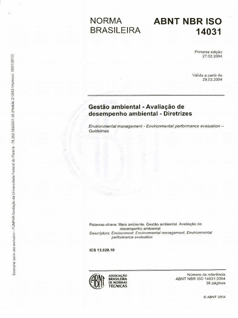 Abnt NBR Iso 14031 | PDF