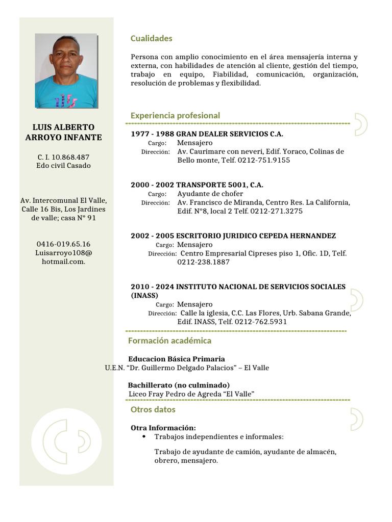 Curriculum de SR Alberto | PDF