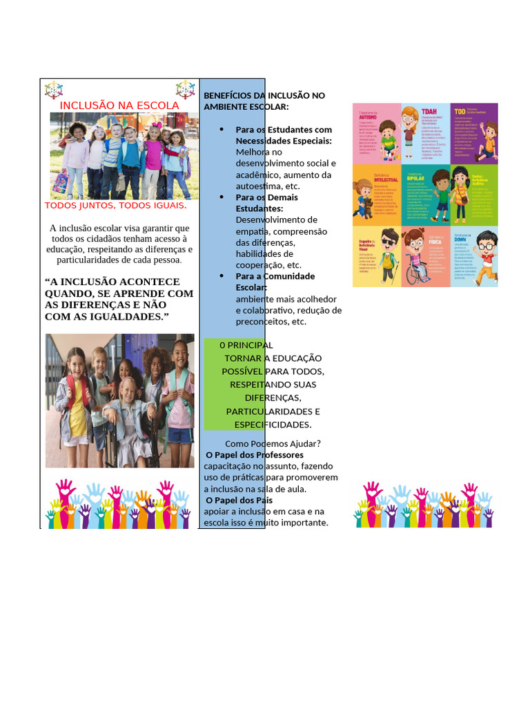 FOLDER DA INCLUSÃO | PDF