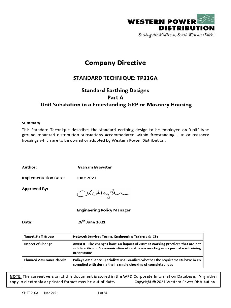 MV HV Earthing UK | PDF