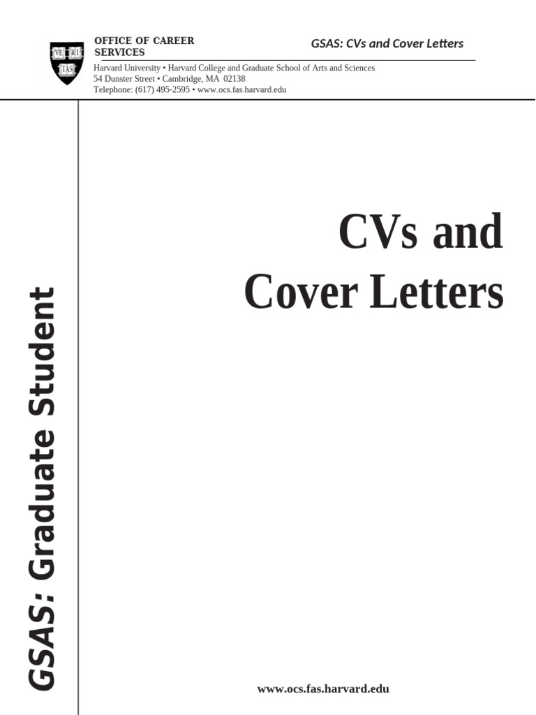 Gsas Cvs and Cover Letters | PDF