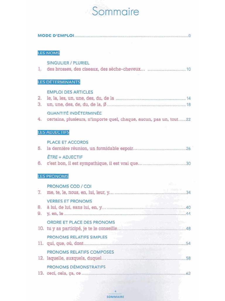 Livre Grammaire Parte 1 - Temas 1 A 15 | PDF