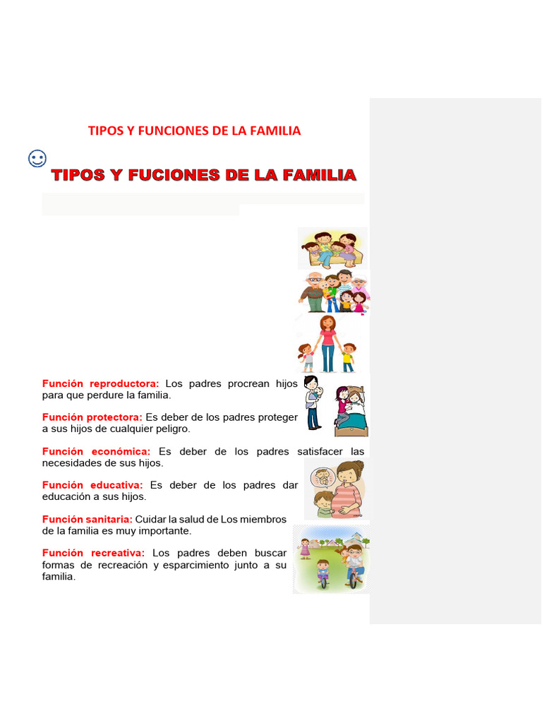 D1 A2 Ficha Ps. Tipos y Funciones de La Familia1e | PDF