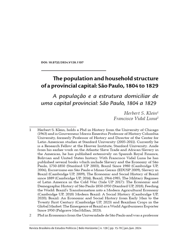 The Population and Household Structure o | PDF