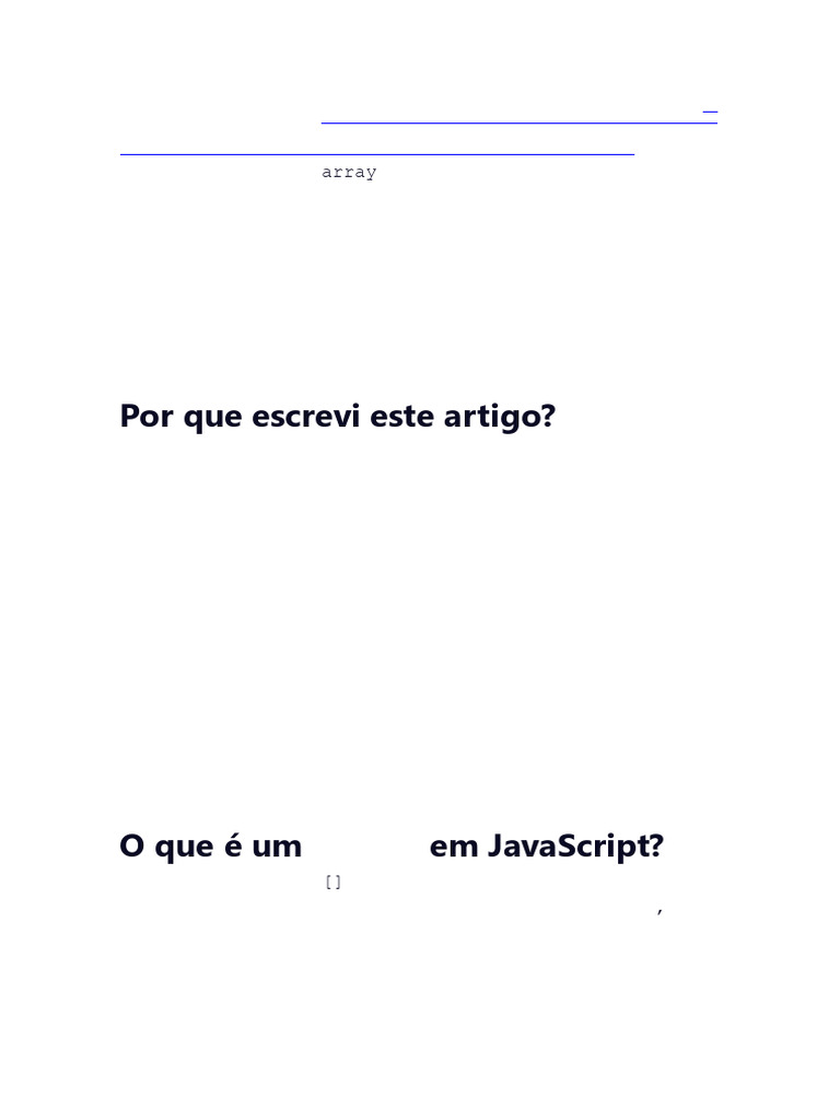 Artigo Arrys em JS | PDF