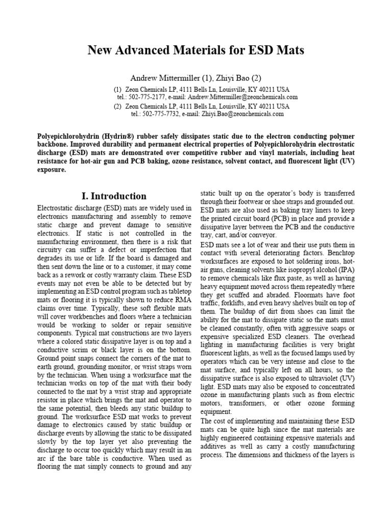 New_Advanced_Materials_for_ESD_Mats | PDF