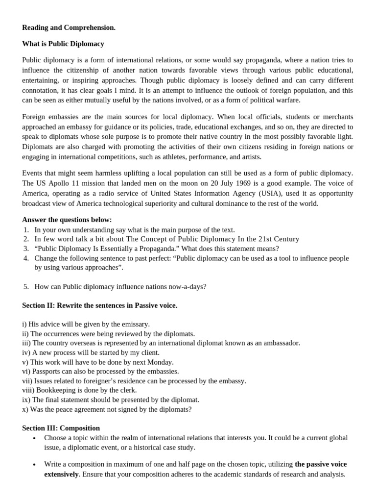Understanding Public Diplomacy | PDF | Public Diplomacy | Diplomacy