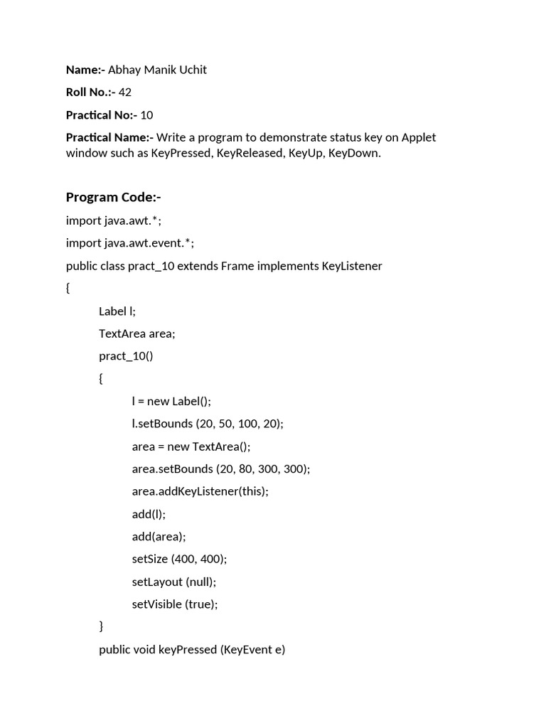 Practical 10 AJP | PDF