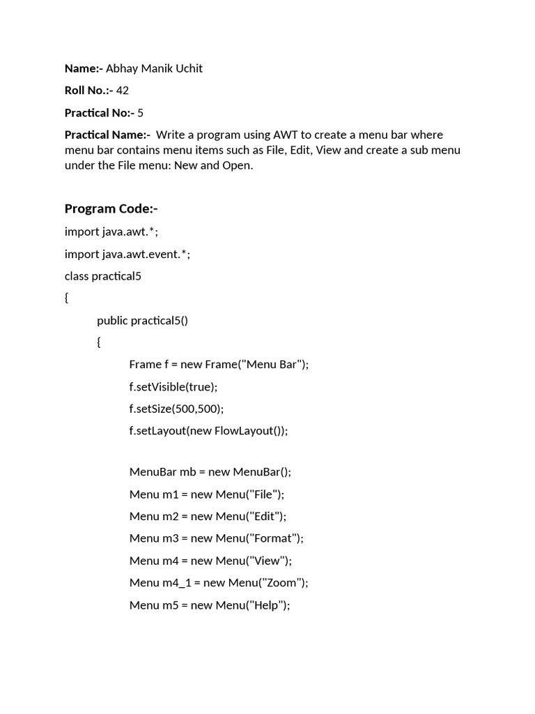Practical 5 AJP | PDF