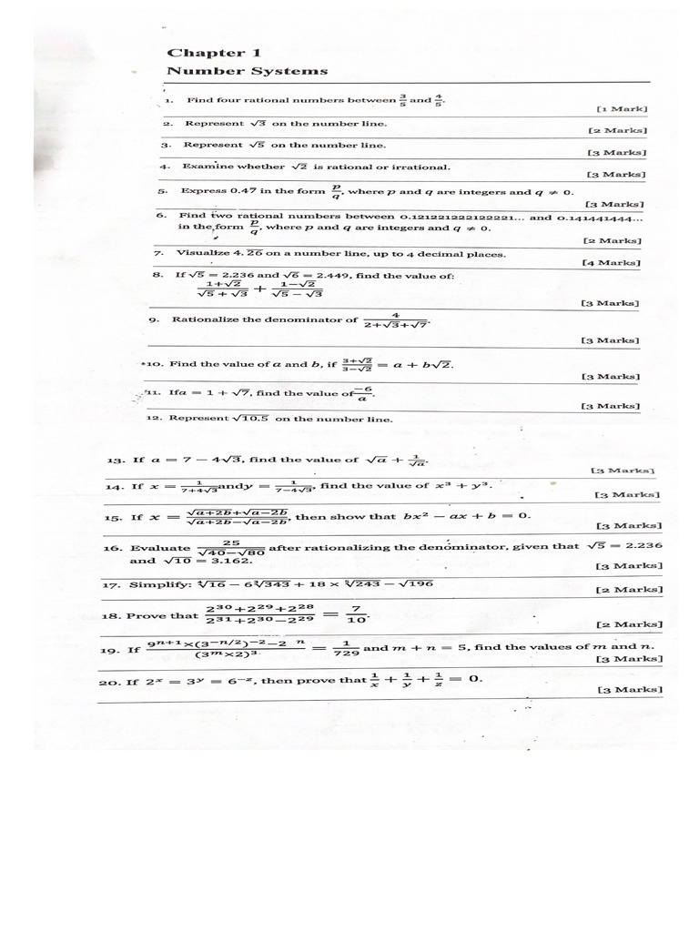 CH-1 Number System | PDF