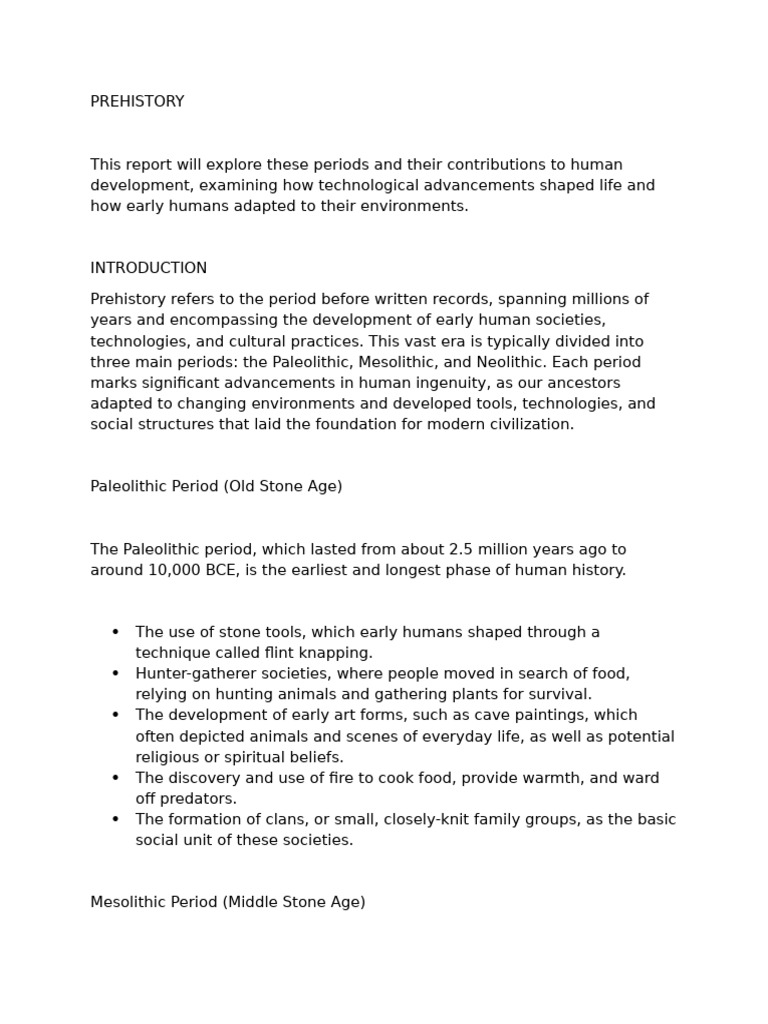 Prehistory Guide | PDF