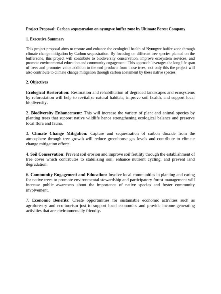 UFCL Carbon Project Proposal | PDF