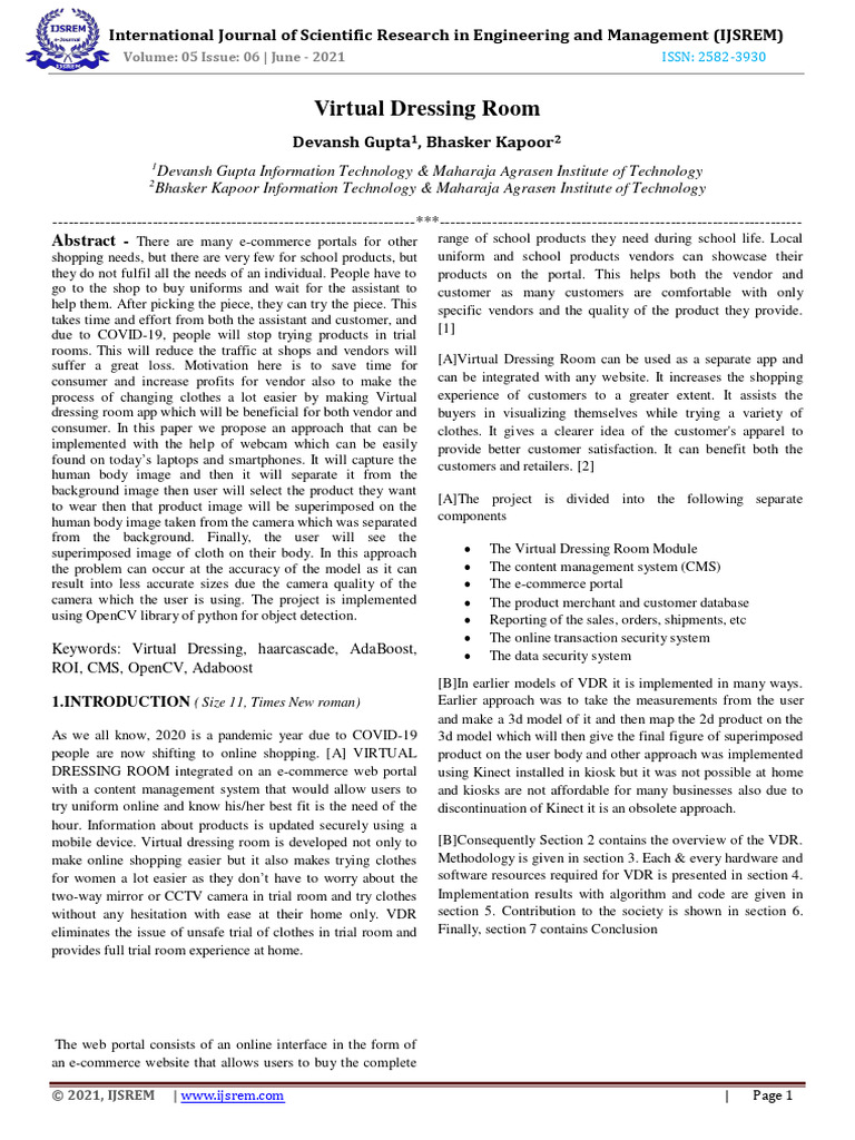 Virtual_Dressing_Room | PDF