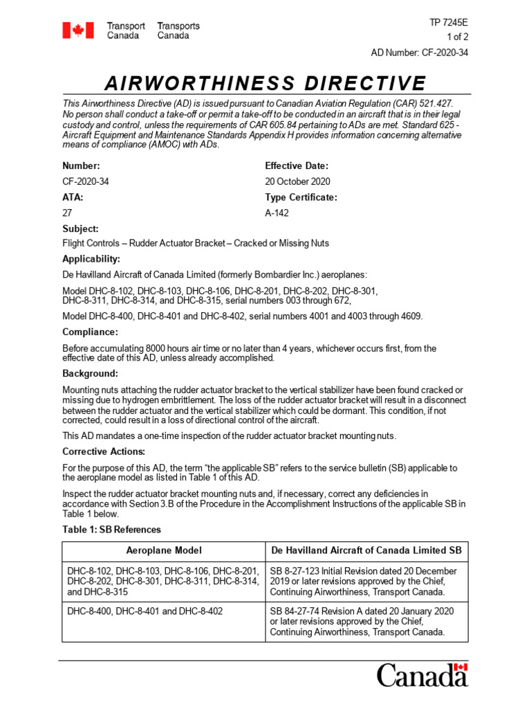 Easa Ad CF-2020-34 1 | PDF