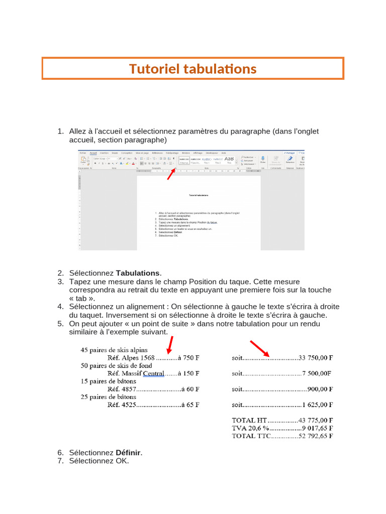 Tutoriel Tabulations | PDF