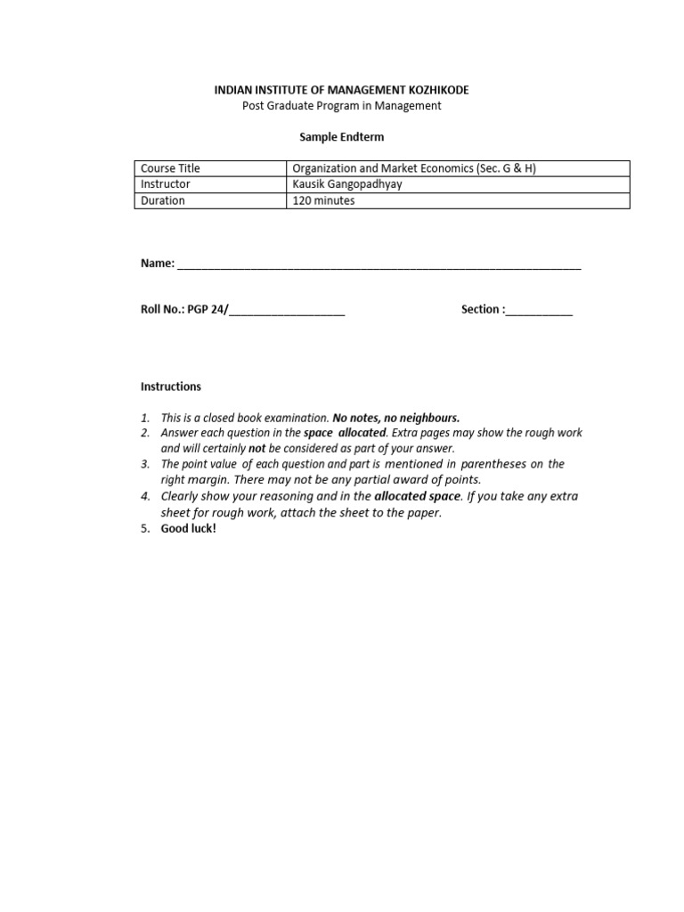 Sample Endterm | PDF