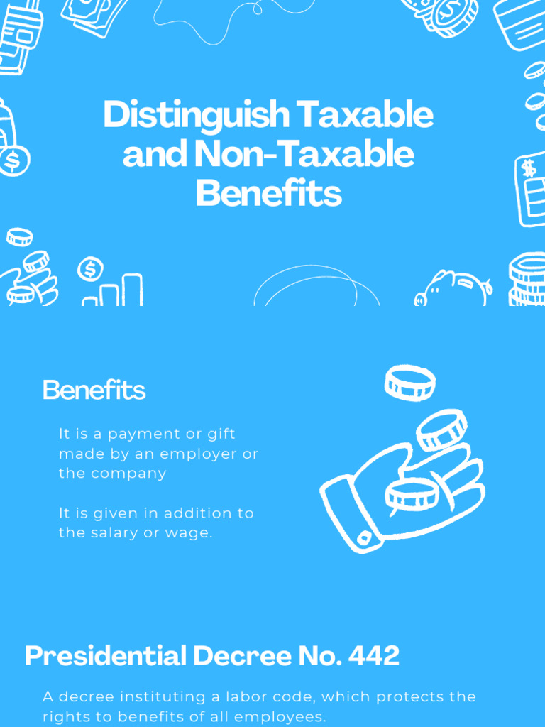 Taxable and Non Taxable Benefits | PDF