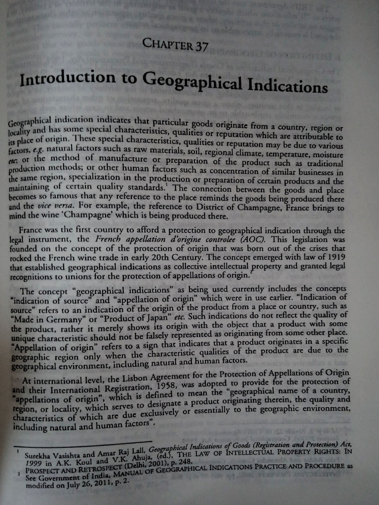 Geographical Indication IPR | PDF