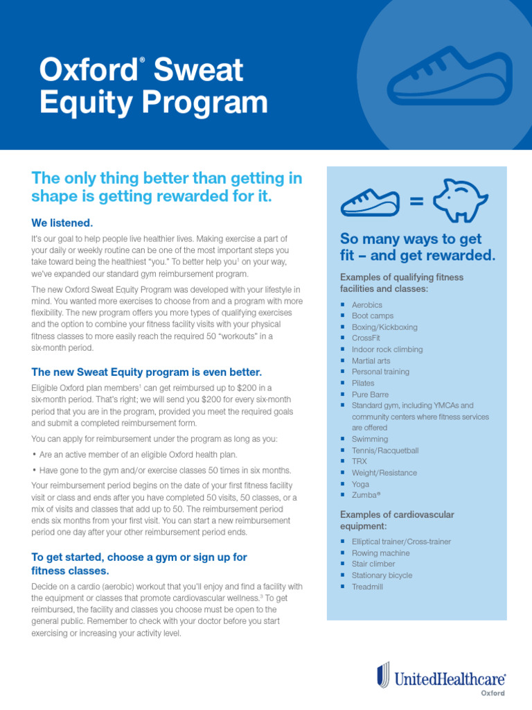 Sweat Equity Flyer | PDF | Aerobic Exercise | Health Care