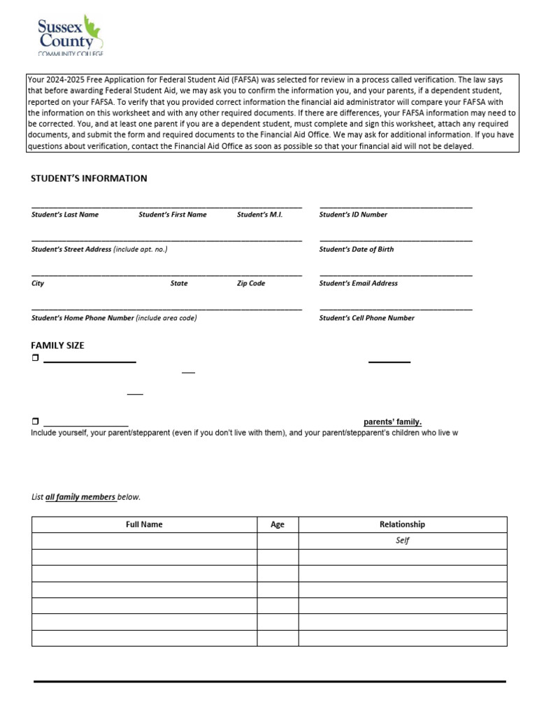 2024 25 v1 Verification Form | PDF