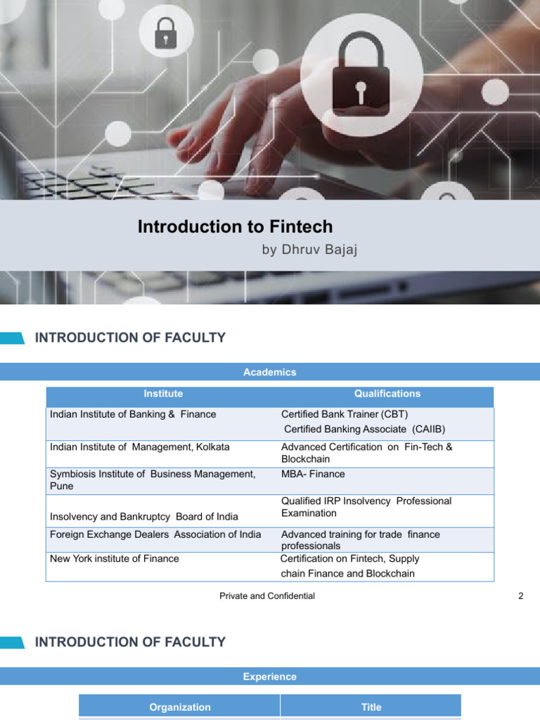 Session 1 Intro to Fintech | PDF Session 1 Intro to Fintech | PDF