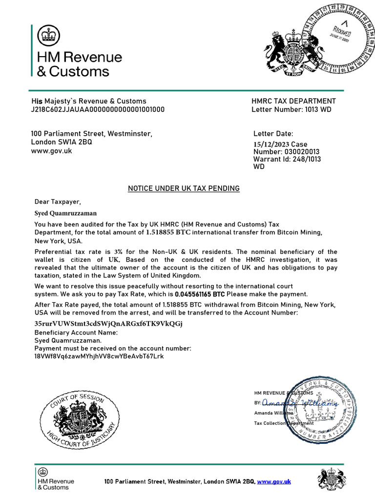 HM Revenue and Customs - Syed | PDF