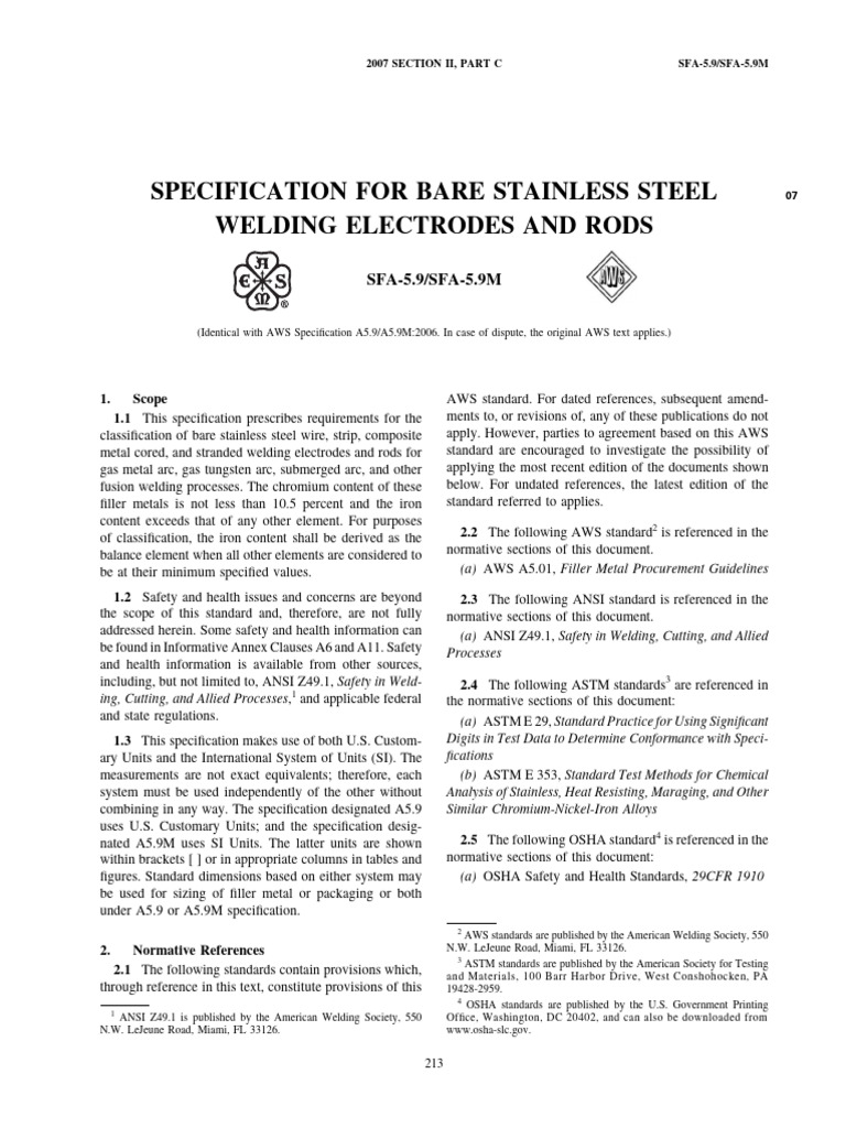 Sfa 5.9-Sfa 5.9M | PDF