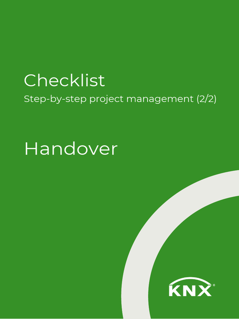 Checklists on project management - Handover | PDF