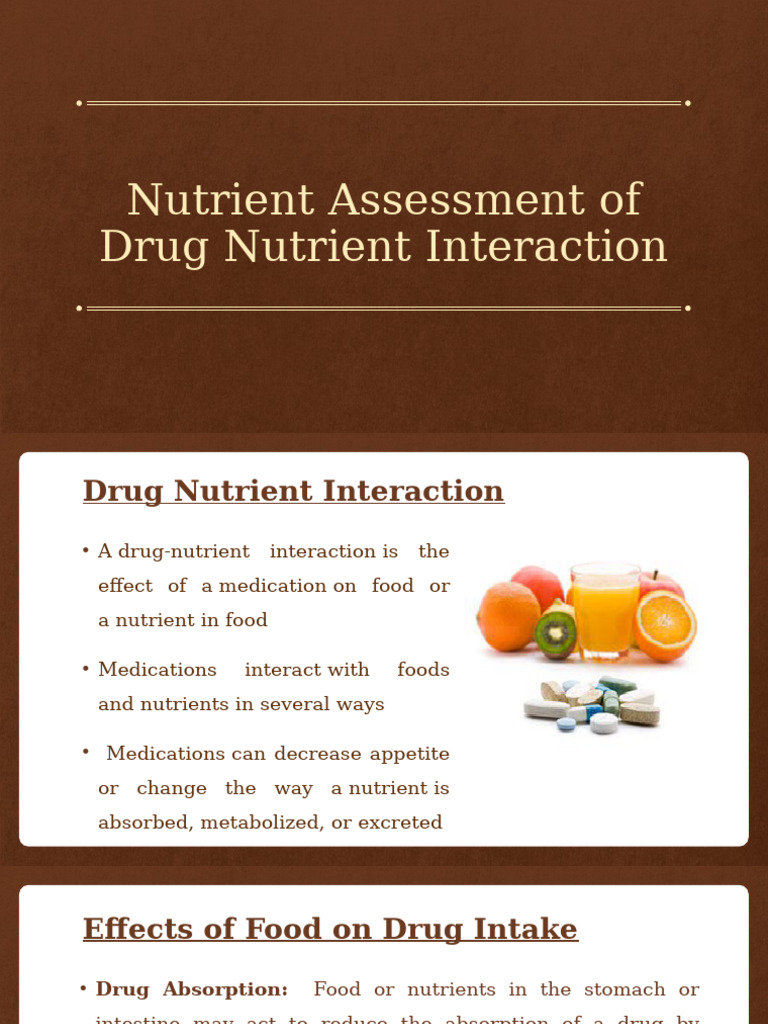 Nutrient Assessment of Drug Nutrient Interaction | PDF