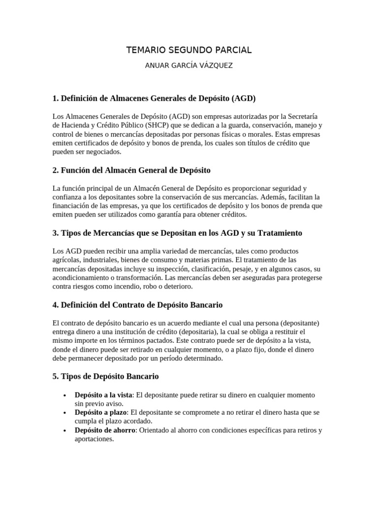 Titulos y Operaciones (Temario Segundo Parcial) | PDF