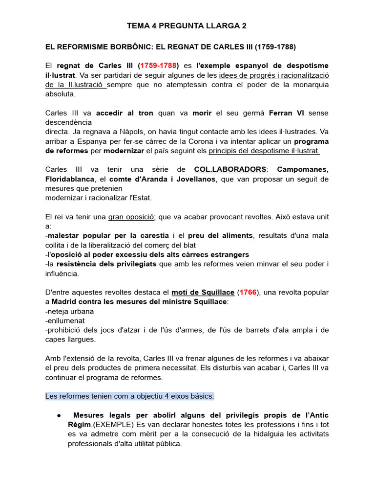 Tema 4 Pregunta Larga 2 | PDF