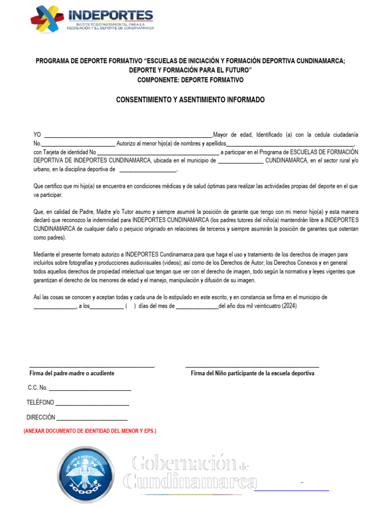 Consentimiento y Asentimiento Informado | PDF