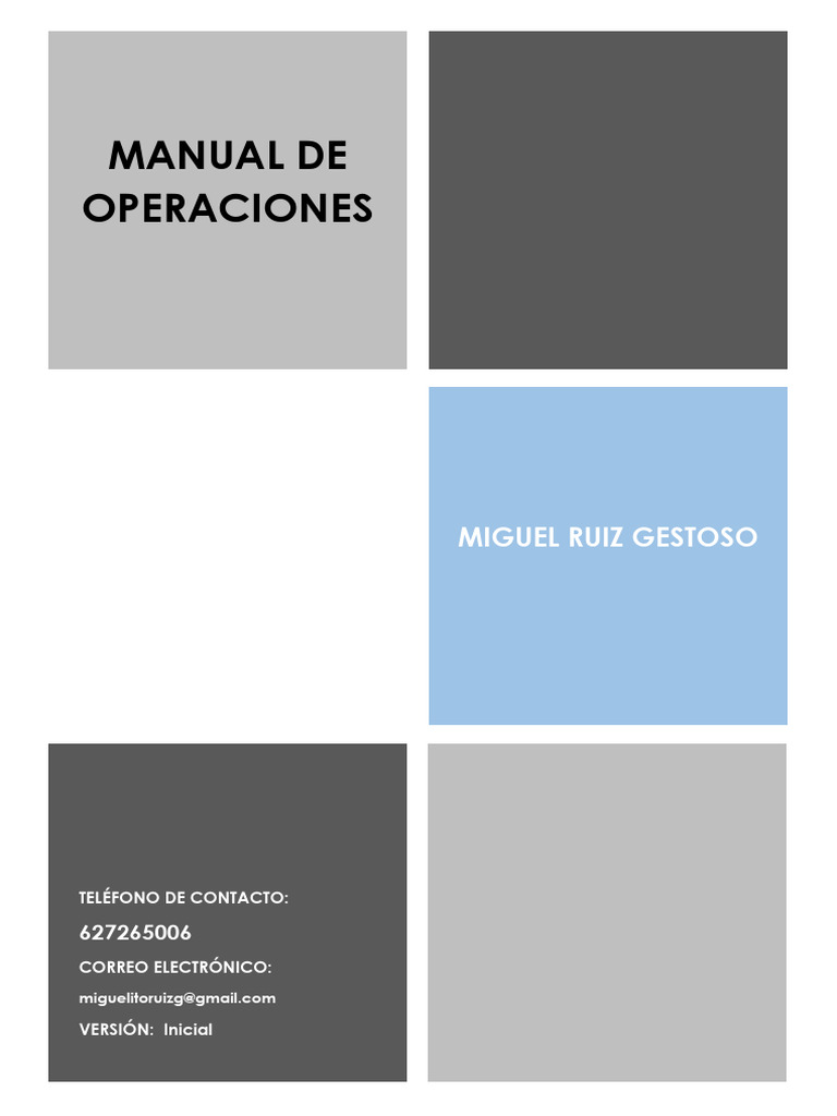 Manual de Operaciones | PDF