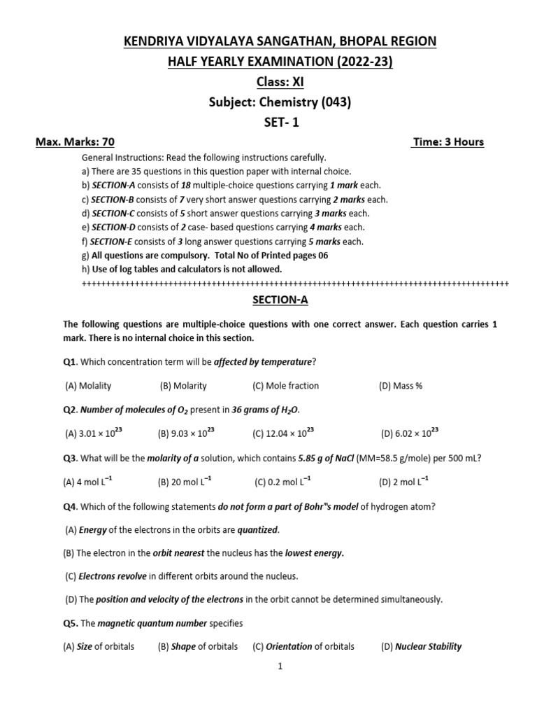 Xi Hy Chemistry | PDF