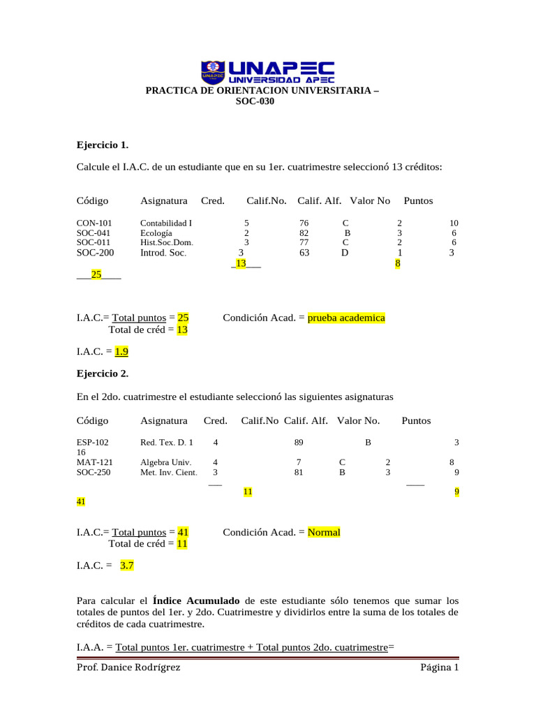 Practica Del Calculo Del Indice-2 | PDF