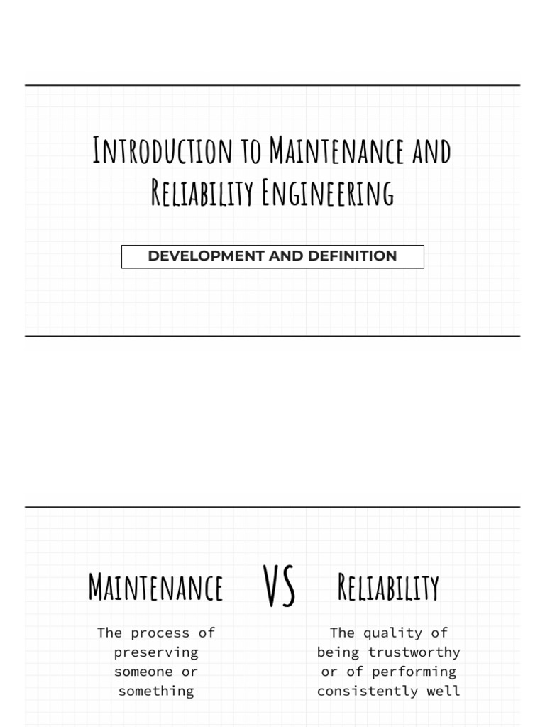 Maintenance & Reliability Basics | PDF | Reliability Engineering | Technology & Engineering