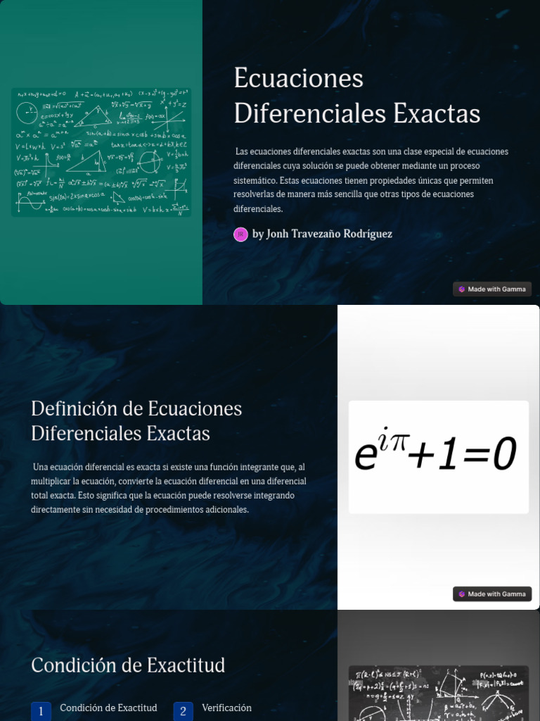 Ecuaciones Diferenciales Exactas | PDF