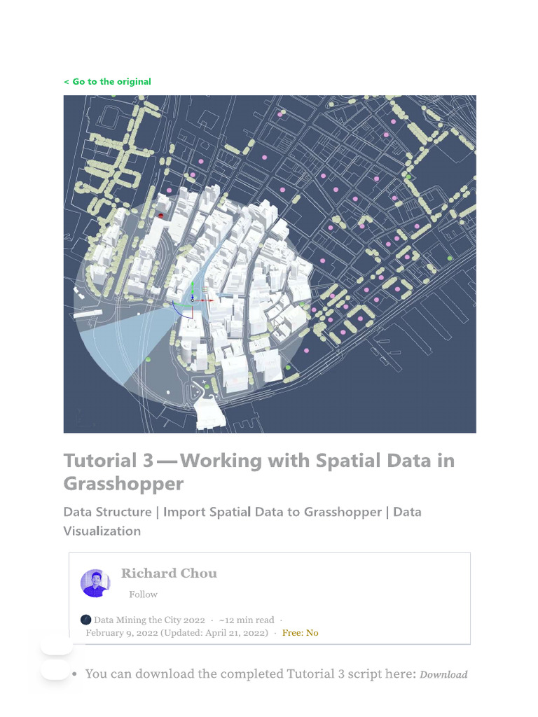 Tutorial 3 - Working With Spatial Data in Grasshopper - by Richard Chou - in Data Mining The ...