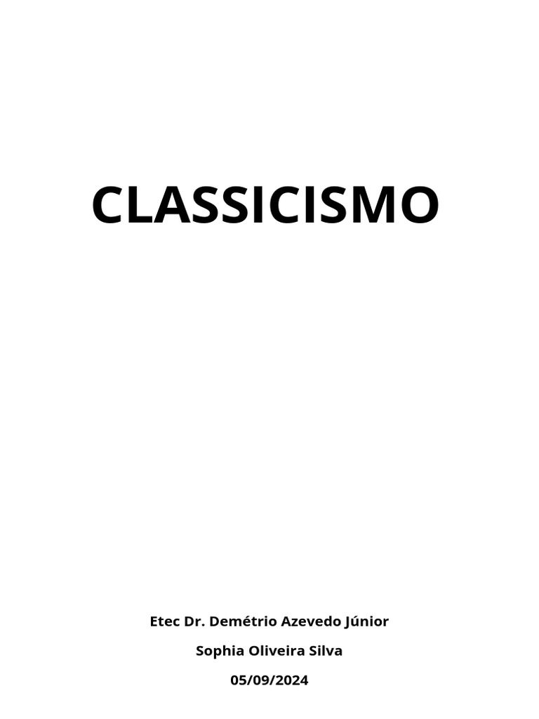 Classicismo.pdf | PDF
