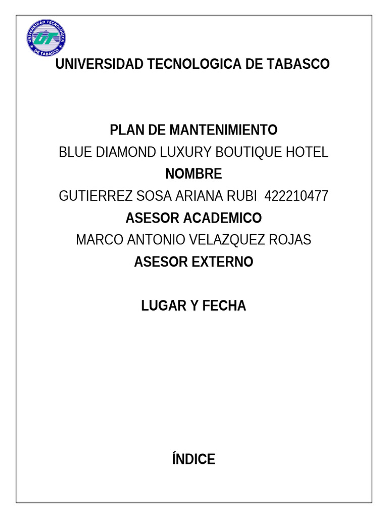 PLAN DE MANTENIMIENTO | PDF