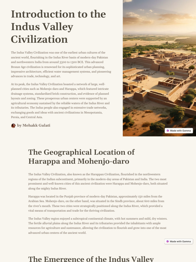 Introduction-to-the-Indus-Valley-Civilization | PDF
