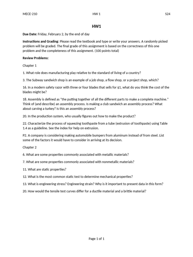 HW1 CH1-2 | PDF