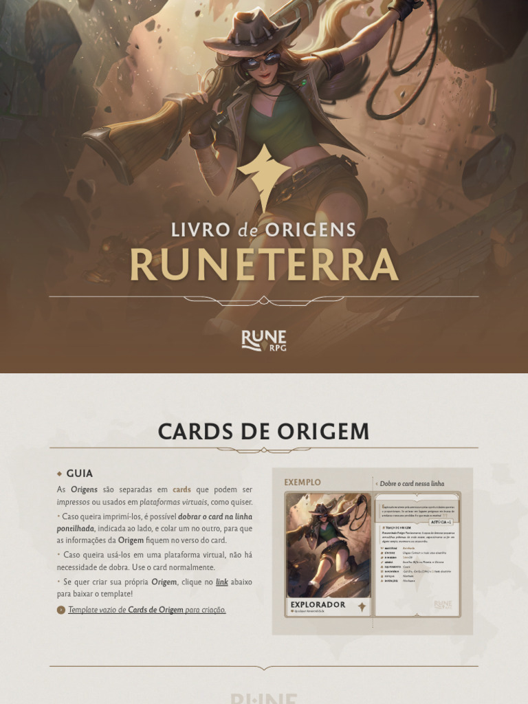 Livro de Origens - Runeterra - RUNE v2.0 | PDF